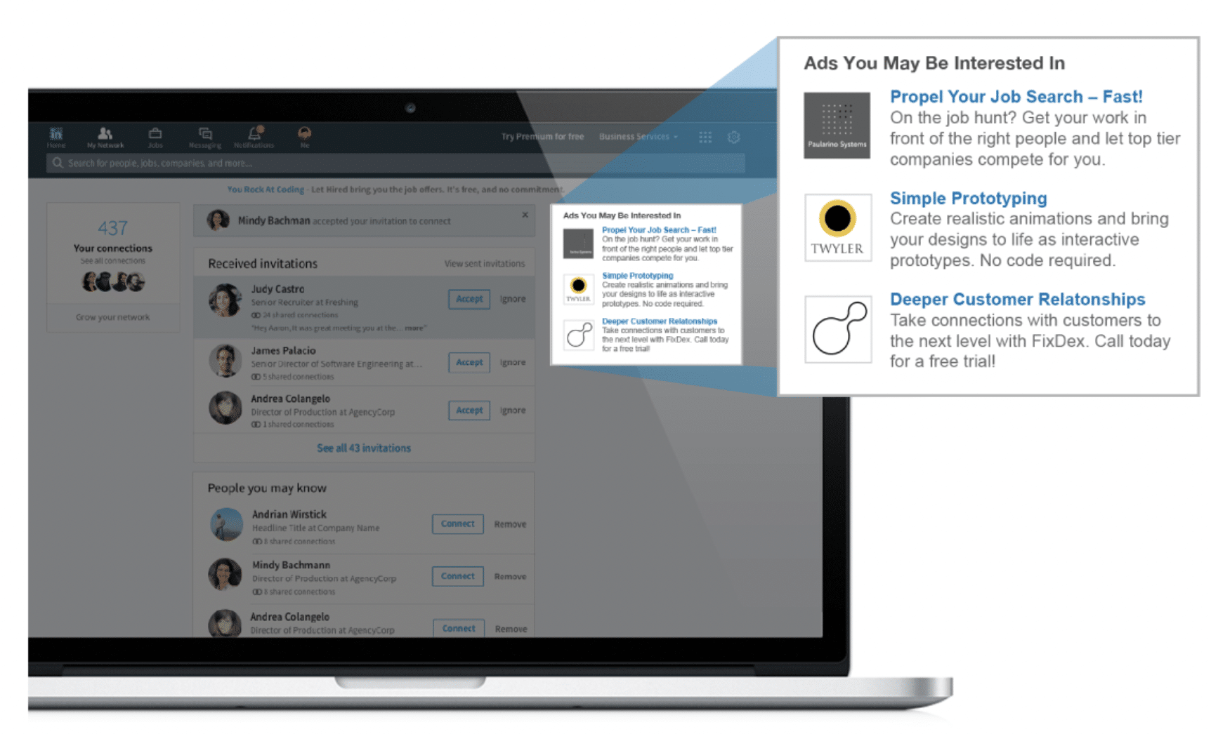 LinkedIn Ad Types with Example Ads - CommonMind